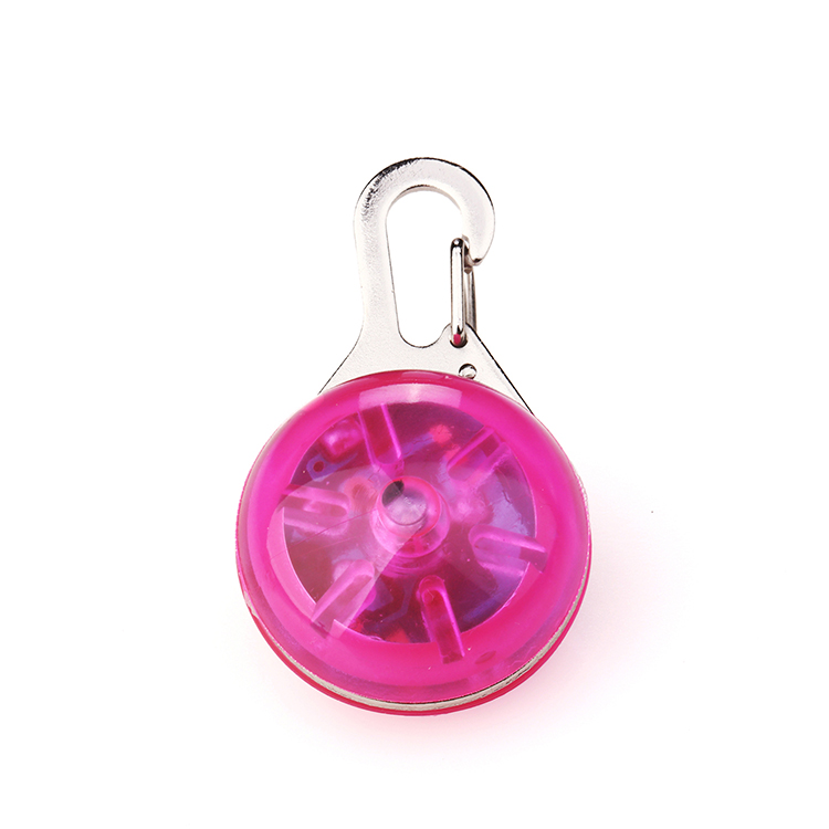 LED Round lighted pet tag CR2032 battery replaceable pendant for pet ...